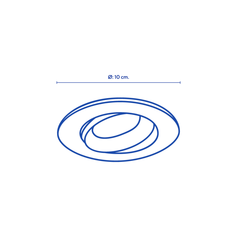 Spot de embutir móvil10 cm. Redondo Bajo Brillo – Nian Iluminacion